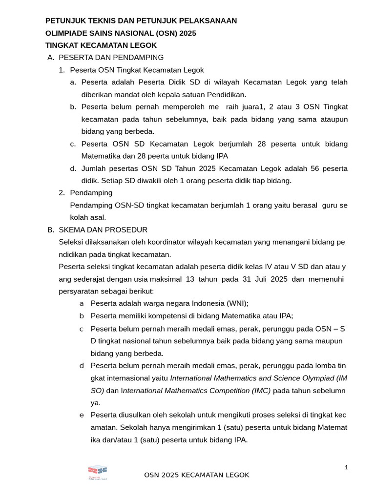 PETUNJUK TEKNIS DAN PETUNJUK PELAKSANAAN | PDF