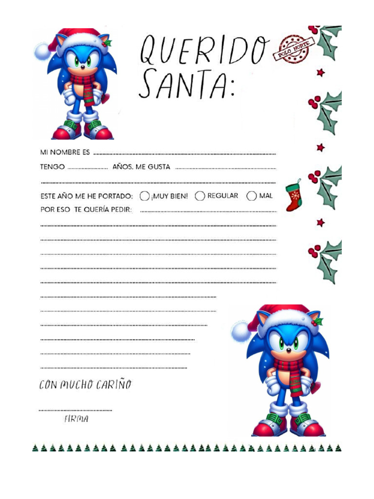 Carta A Santa Sonic | PDF