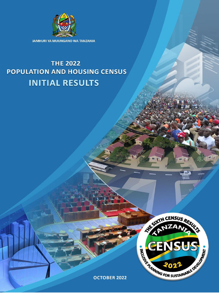 Sw-1720088450-2022 PHC Initial Results - English | PDF | Tanzania | Census