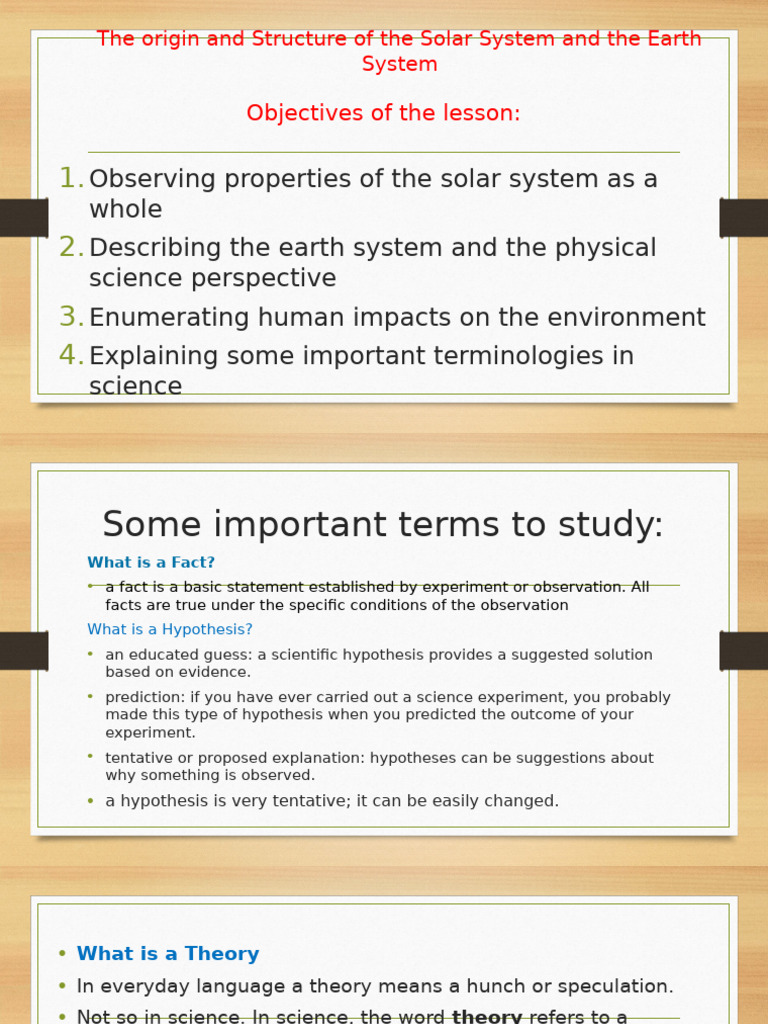 Earth Science Lesson 1-24-25 | PDF | Hypothesis | Science