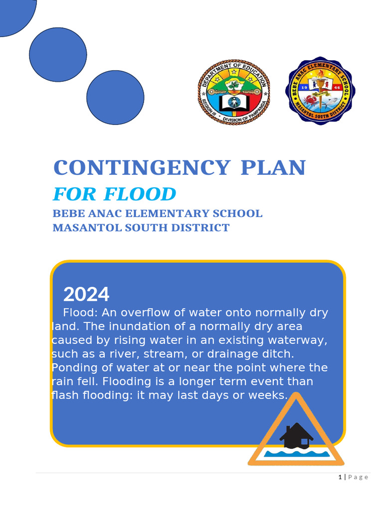 Baes Contingency Plan 2024 2027 (1) (1) | PDF | Flood | Tropical Cyclones