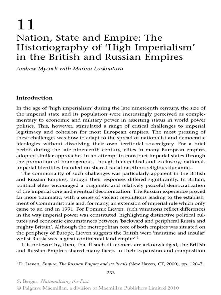 imperialist historiography---- | PDF | Imperialism | Empire