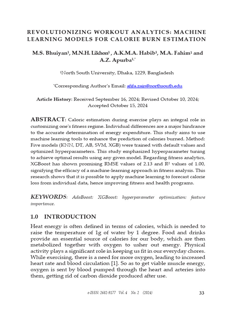 Revolutionizing+Workout+Analytics Machine+Learning+Models+for+Calorie ...