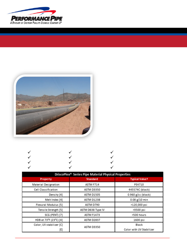 DRISCOPLEX 1700 SERIES PE PIPING | PDF | Pipe (Fluid Conveyance ...