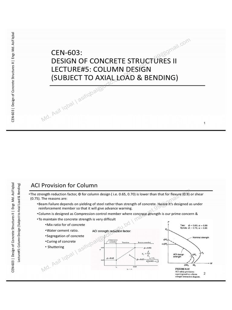 CEN-603-LEC5 | PDF | Bending | Concrete