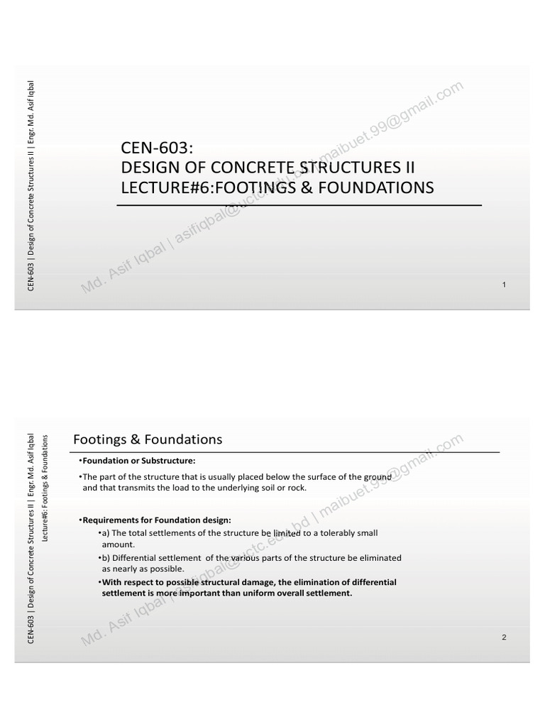 Cen 603 Lec6 | PDF | Deep Foundation | Mechanical Engineering