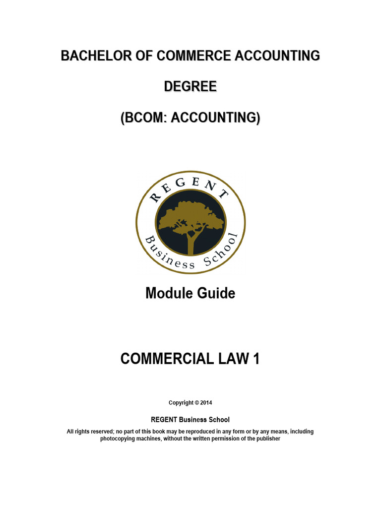 BCOM - ACC Commercial Law 1 | PDF | Precedent | Crimes