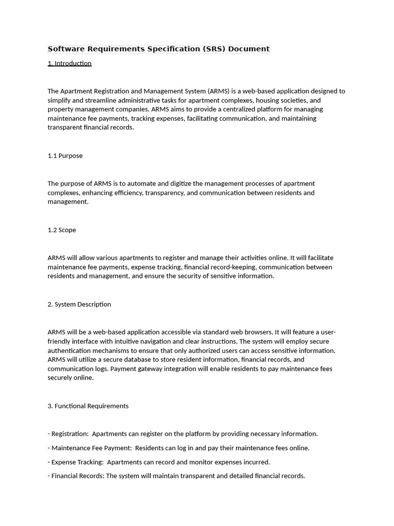 Software Requirements Specification | PDF | Usability | Computer Security