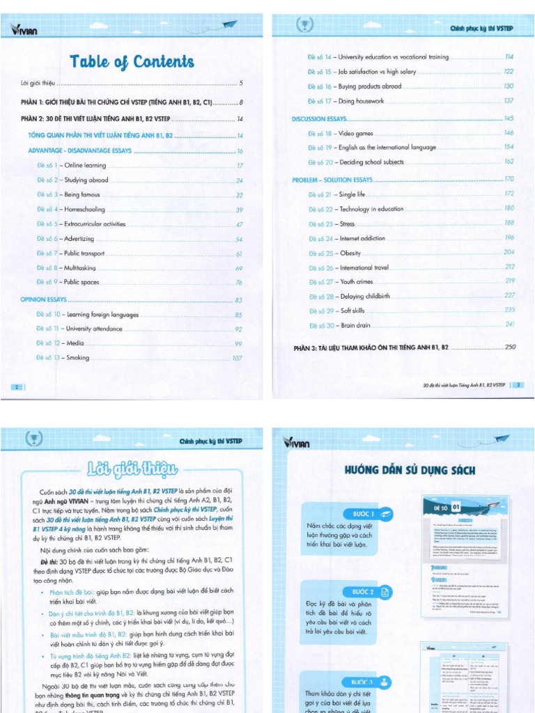 30 Bài Viết Luận Mẫu b1b2 - Vstep | PDF