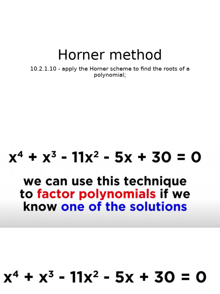 Horner | PDF
