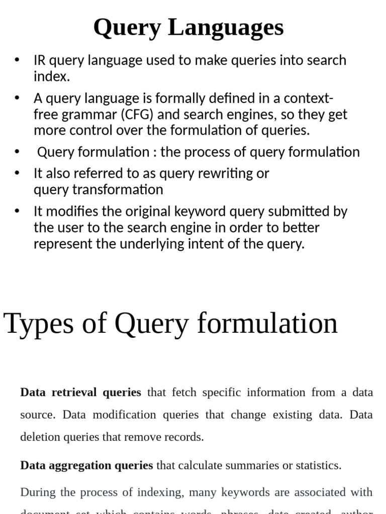 Query Languages-WPS Office | PDF | Information Retrieval | Reserved Word
