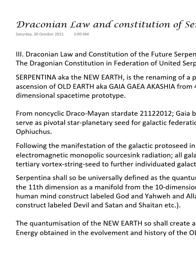 III Draconian Law and Constitution of Th | PDF | Physics