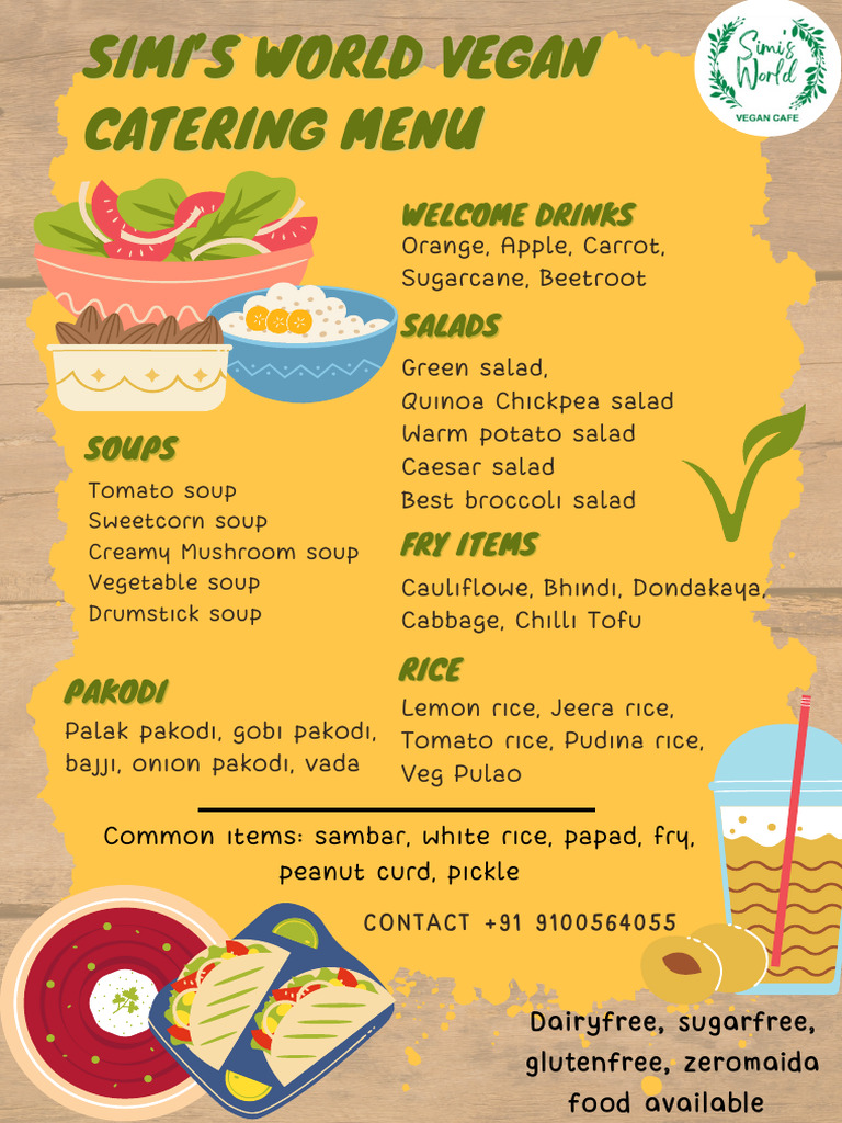 Vegan Catering Menu with Diverse Options | PDF