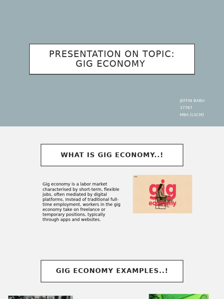 Understanding the Gig Economy: Pros & Cons | PDF