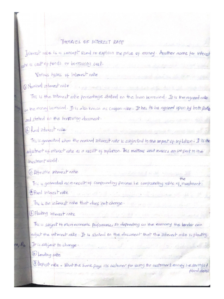 Various Types of Interest Rate | PDF