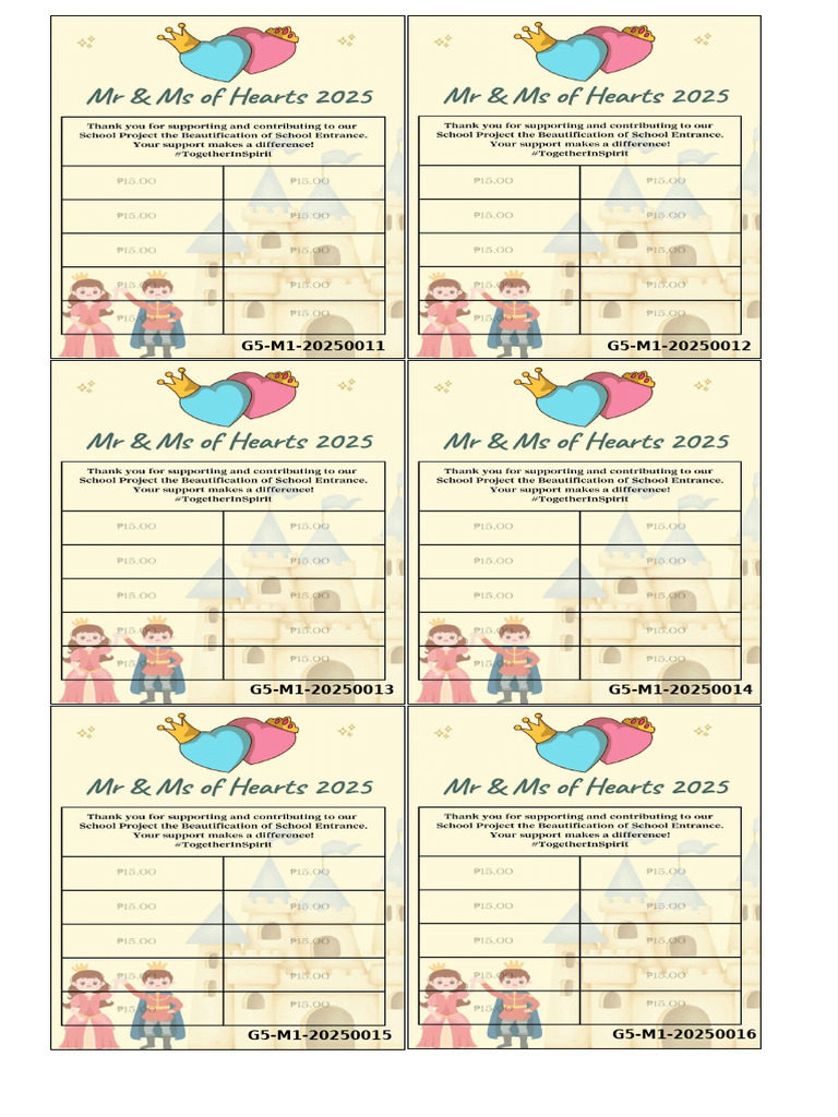Mr. Ms. Hearts 2025 Signature Cards | PDF