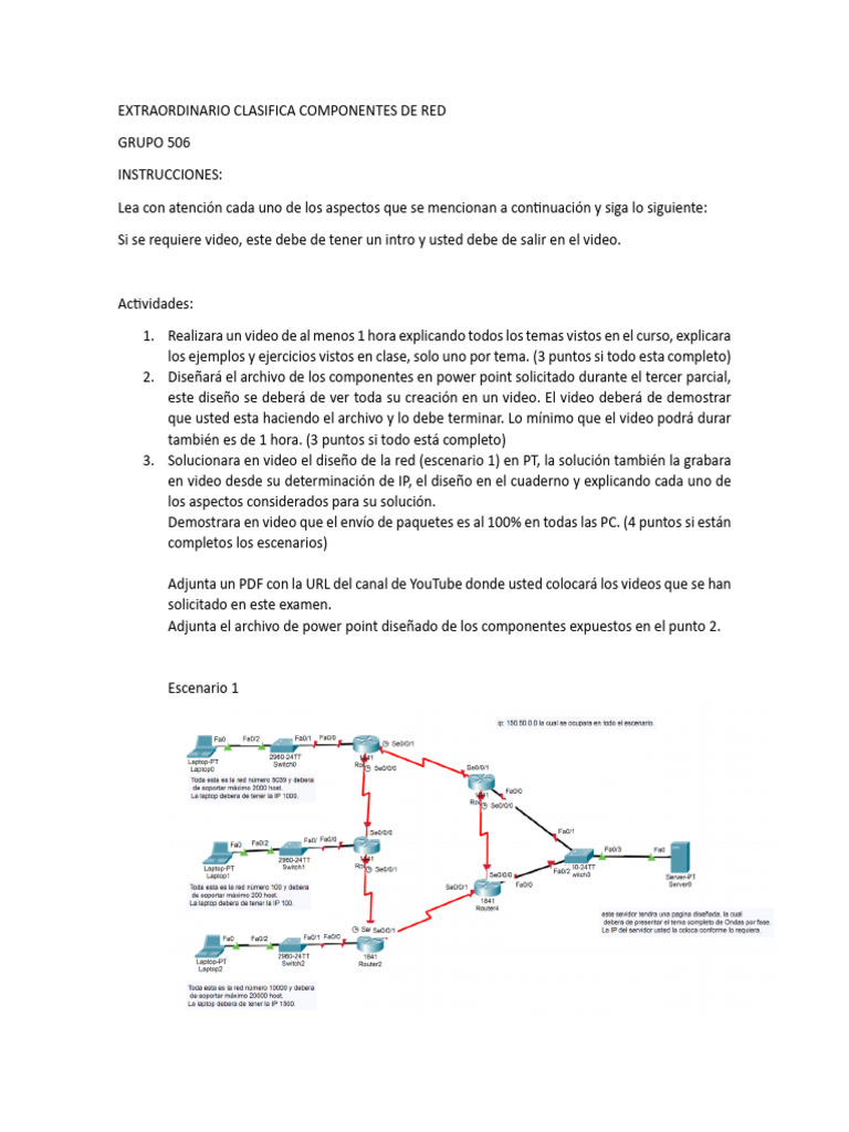 Video Guía: Componentes de Red y Diseño | PDF