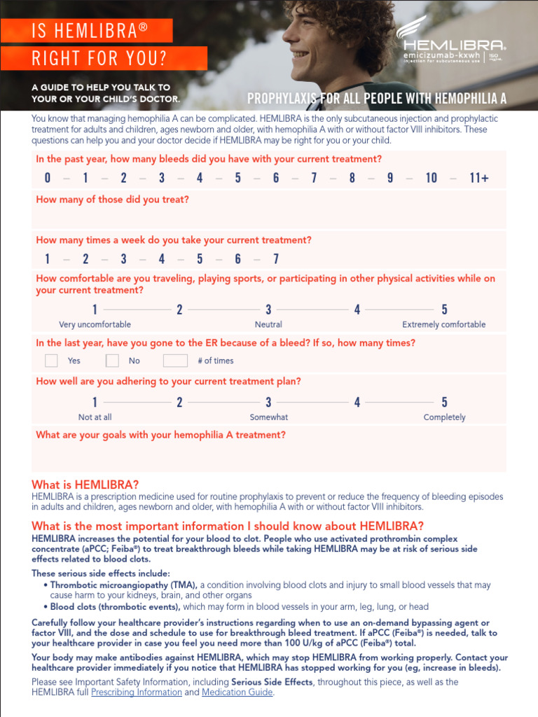 hemlibra-doctor-discussion-guide | PDF | Haemophilia | Bleeding
