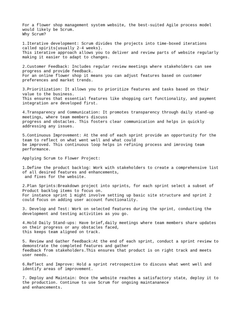 Processmodel (Flowershop) | PDF