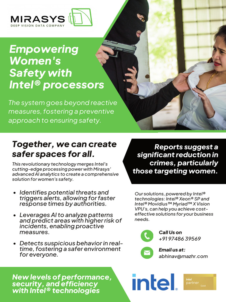 Flyer - Empowering Women's Safety With Intel Processors | PDF