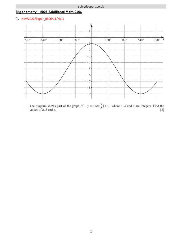 2023-Trigonometry-Add-Math-0606 | PDF