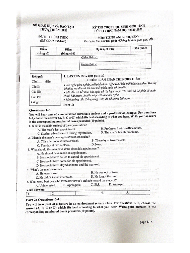 Đề-HSG-2020-2021 | PDF