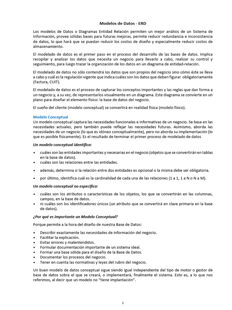 Modelo de Datos con Notación Barker | PDF | Base de datos relacional ...