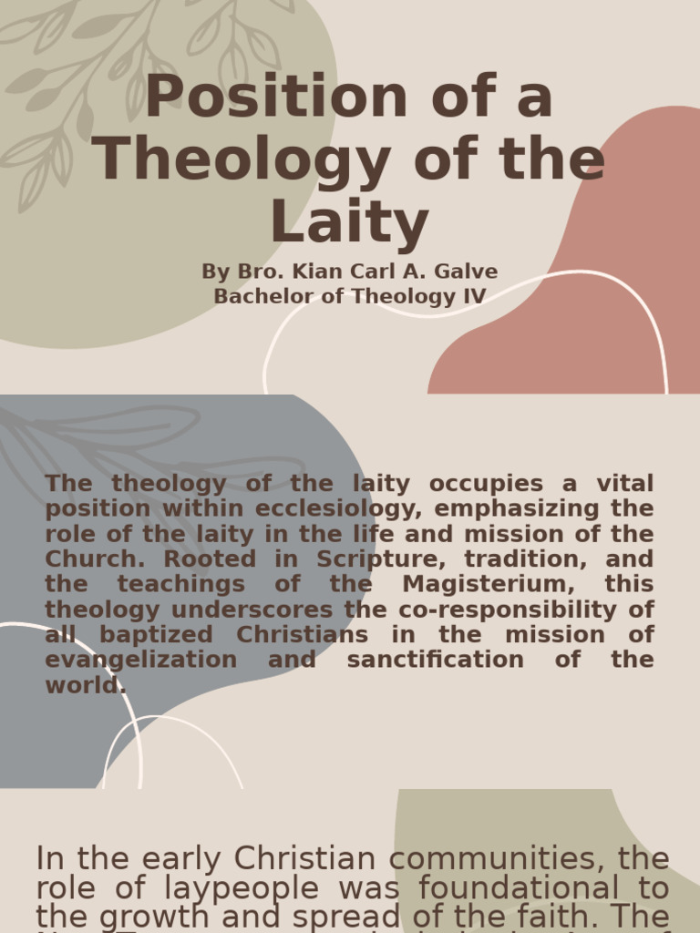Theology of the Laity in Church | PDF | Catholic Church | Laity