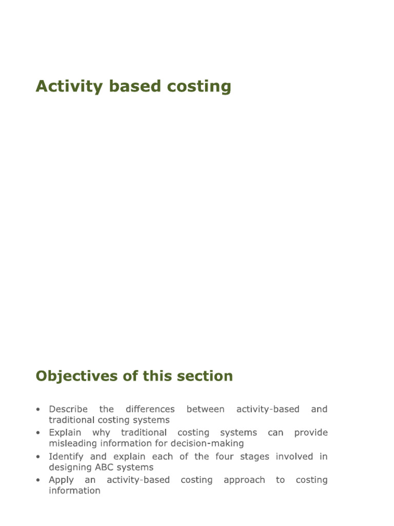 ABC Costing Slides | PDF