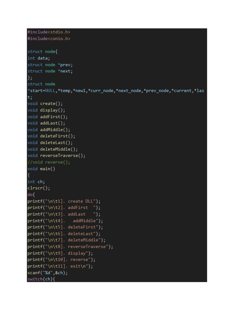Double Linked List program | PDF | C++ | Computer Programming Double Linked List program | PDF | C++ | Computer Programming
