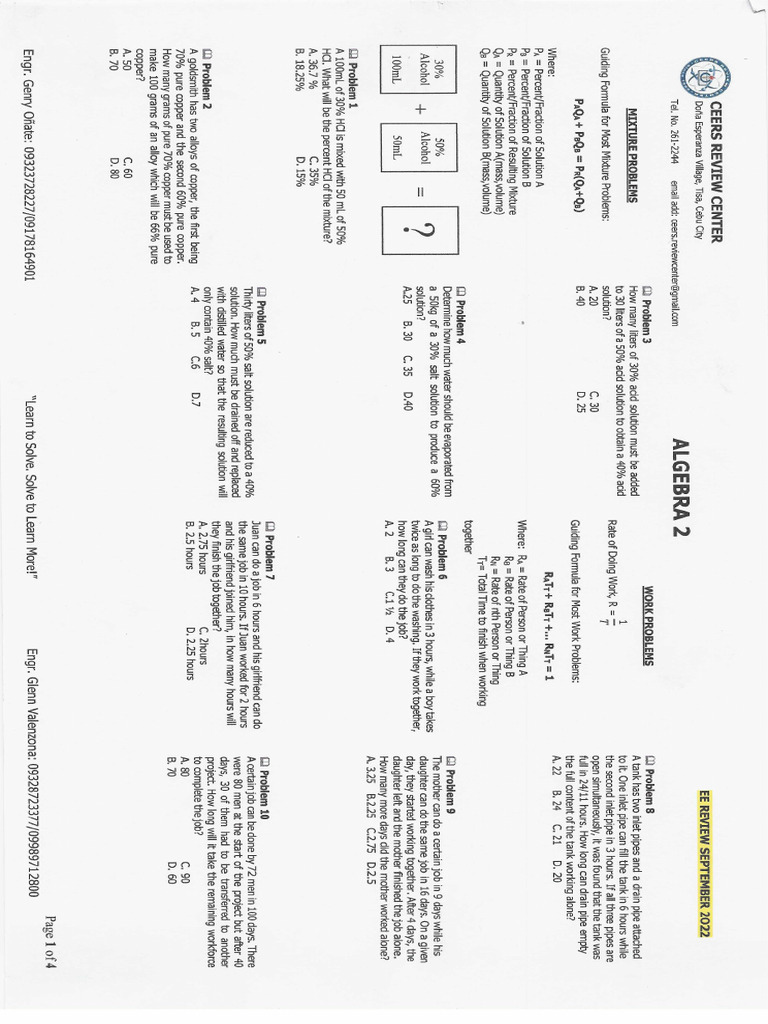 ALGEBRA 2_HANDOUT_PDF | PDF