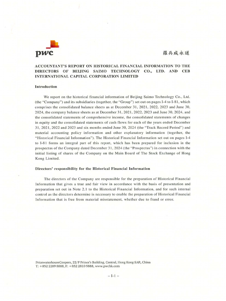 B. Accountants' Report | PDF