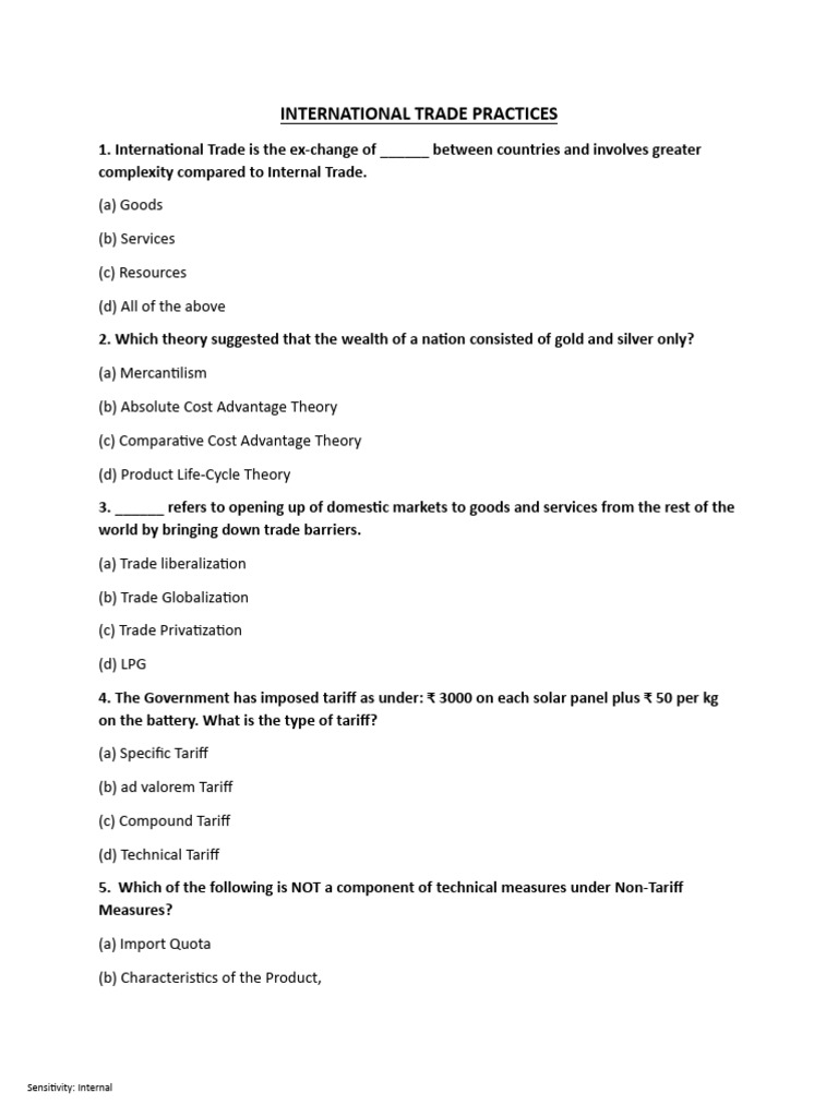 International Trade Practices | PDF | Exchange Rate | Currency ...
