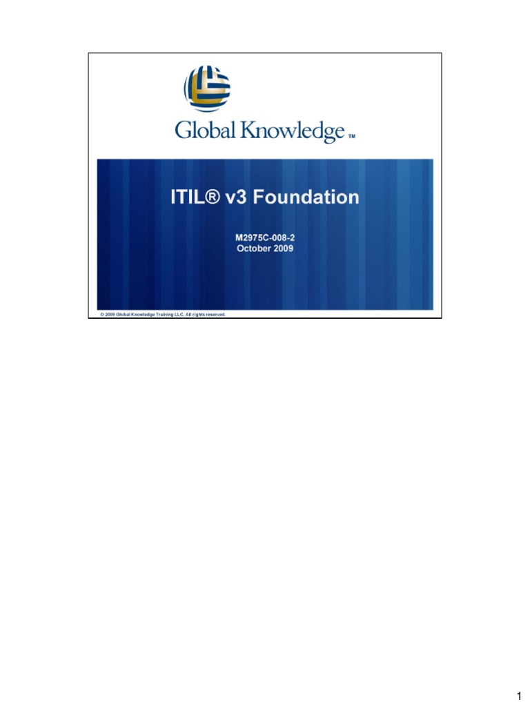 ITIL V3 Service Management Overview | PDF | Itil | Business Process