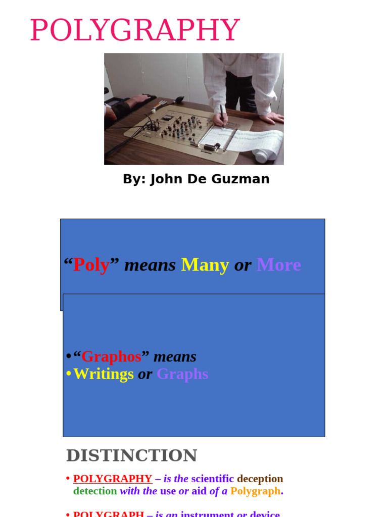 Polygraphy-Lesson-1 | PDF | Polygraph | Deception
