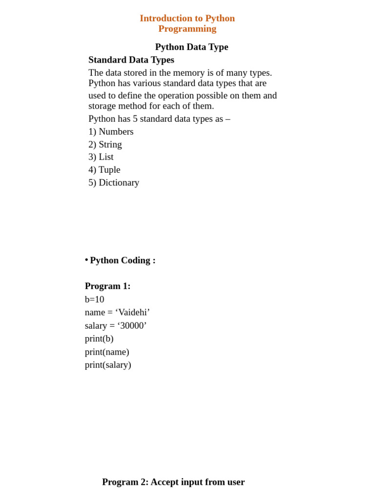 Sybsc Cs Electronics Practical Sem Iv Introduction To Python Pdf
