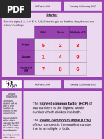 HCF and LCM Worksheet - Class | PDF
