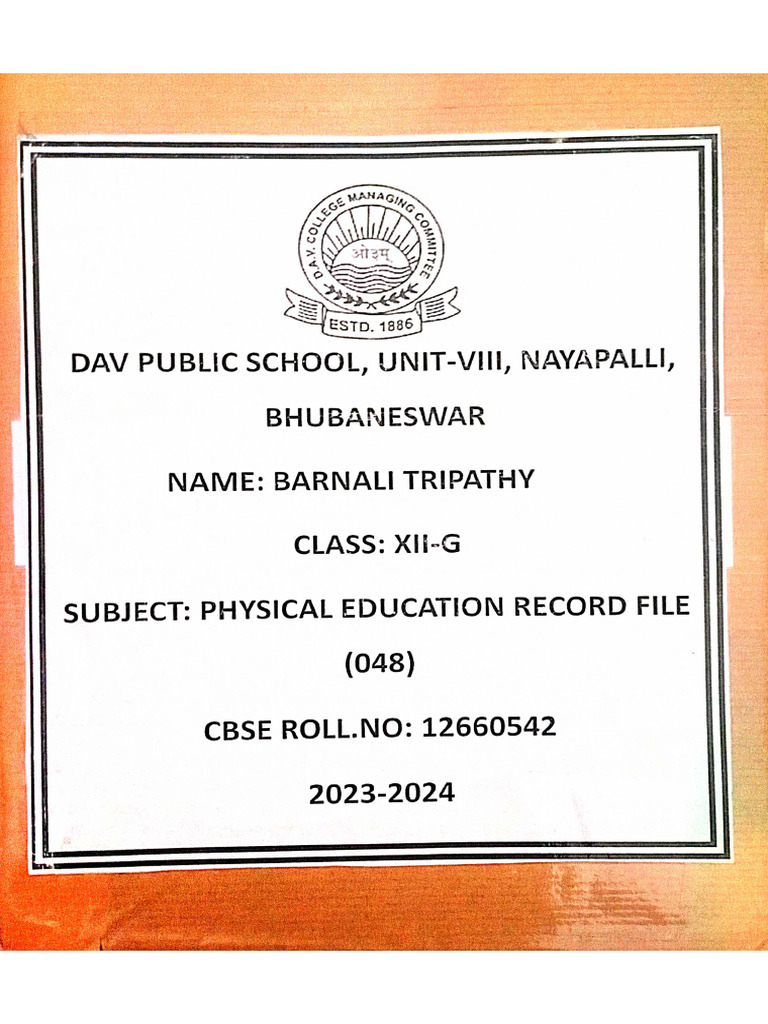Physical Education Class 12 Final Lab Manual | PDF