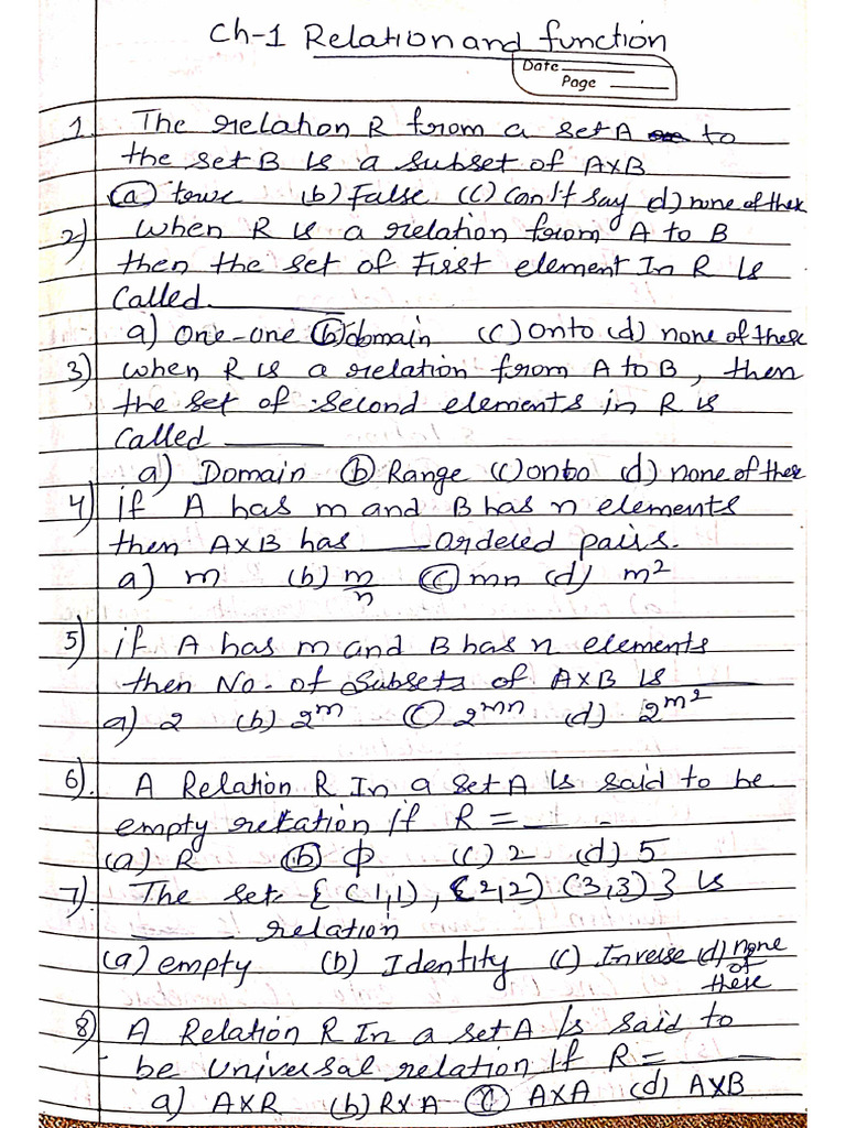 OBJECTIVE - 2 Relations, Inverse Trigno, Matrics, Determinants | PDF