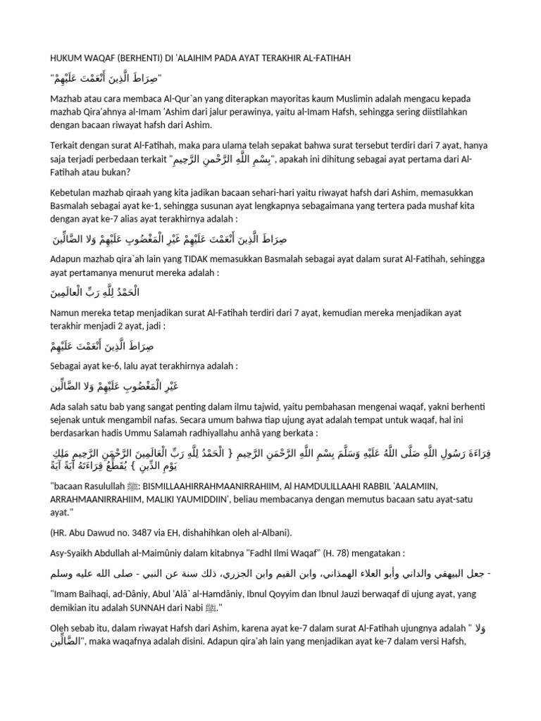 Hukum Waqaf | PDF
