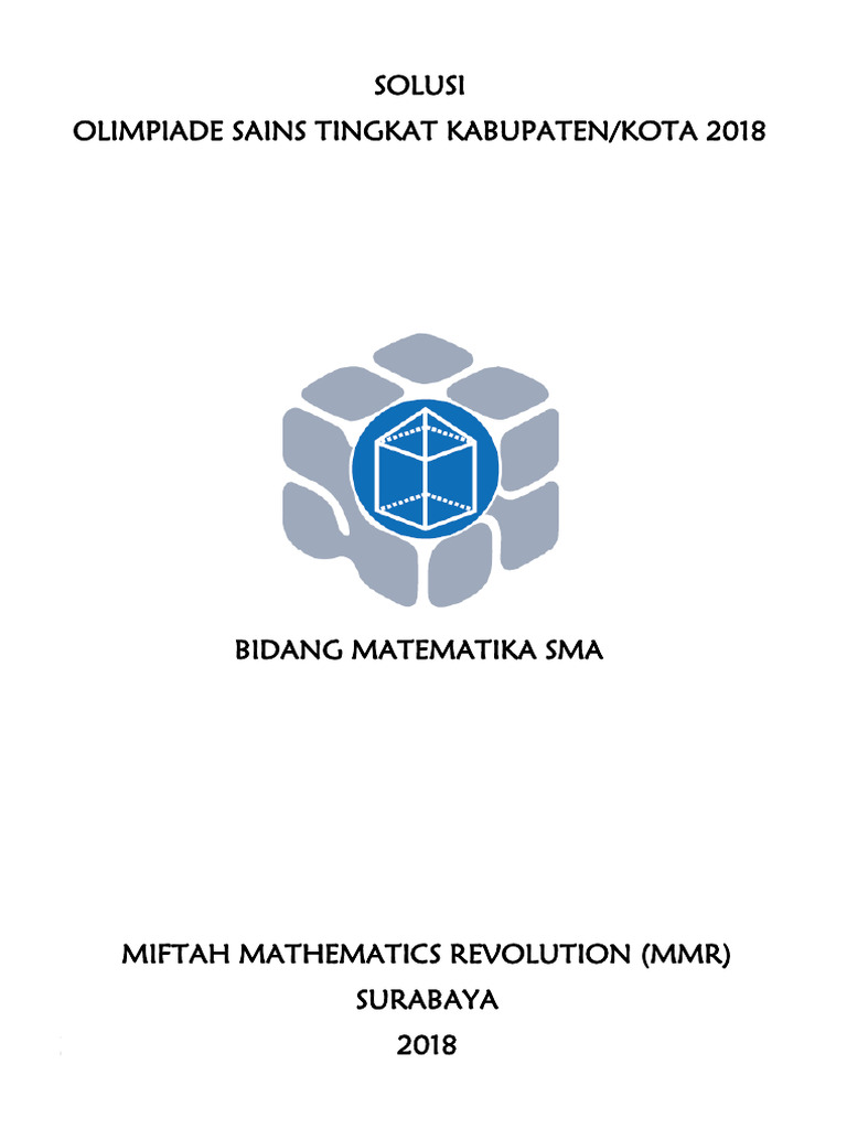 Solusi Olimpiade Sains Matematika 2018 | PDF
