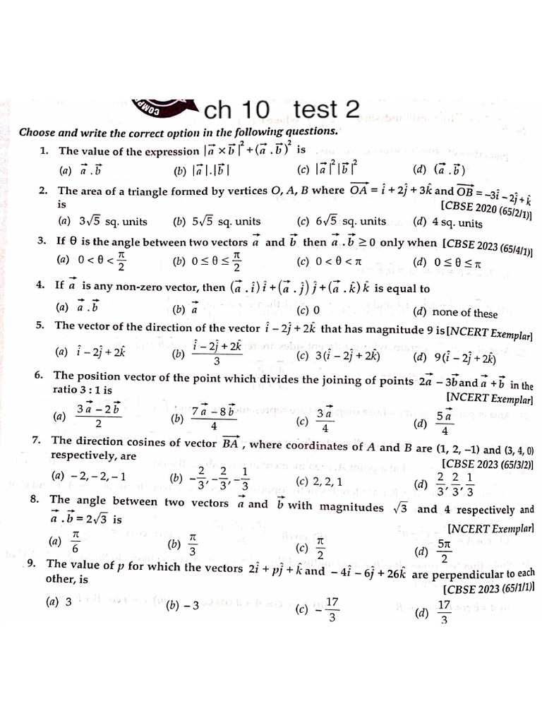 Vector Algebra 2 | PDF