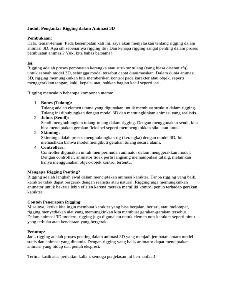 Script Animasi | PDF