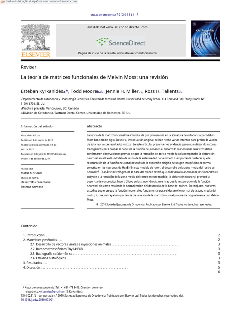 Teoria Matriz Funcional Melvin Moss - En.es | PDF | Lisosoma | Neurona