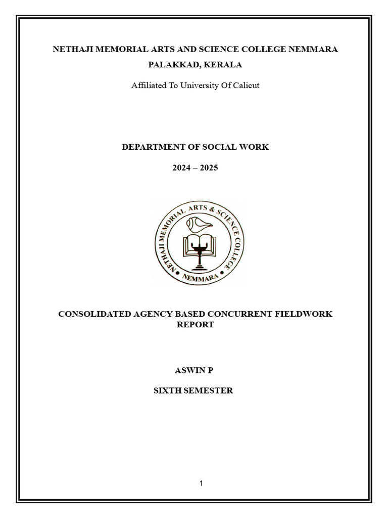 JSS Palakkad Fieldwork Report 2024-2025 | PDF | Learning