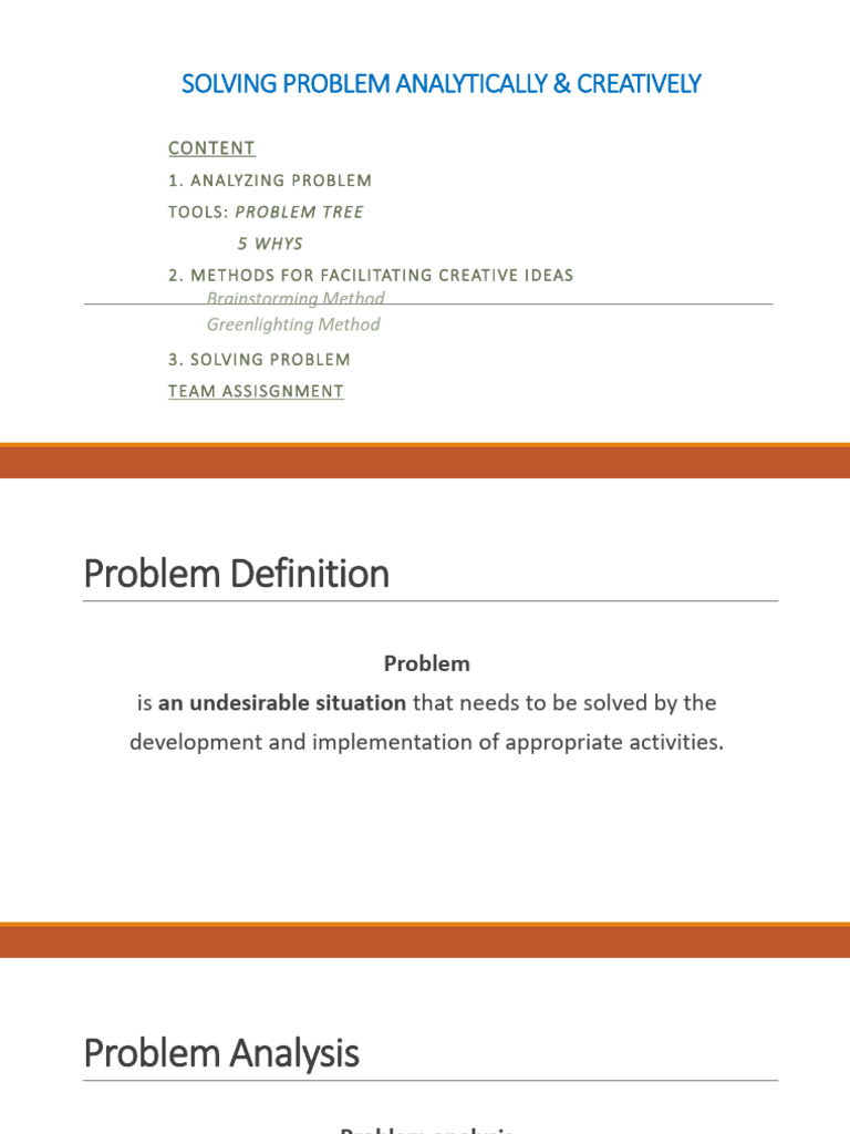 Chap 3 - Solving Problem - Revised | PDF | Brainstorming | Creativity