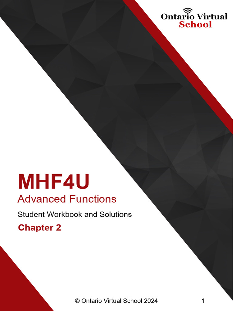 MHF4U Chapter 2 Workbook | PDF | Factorization | Polynomial
