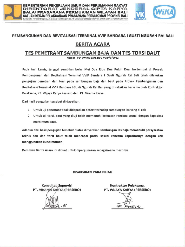 24. Test Penetrant Dan Torsi | PDF