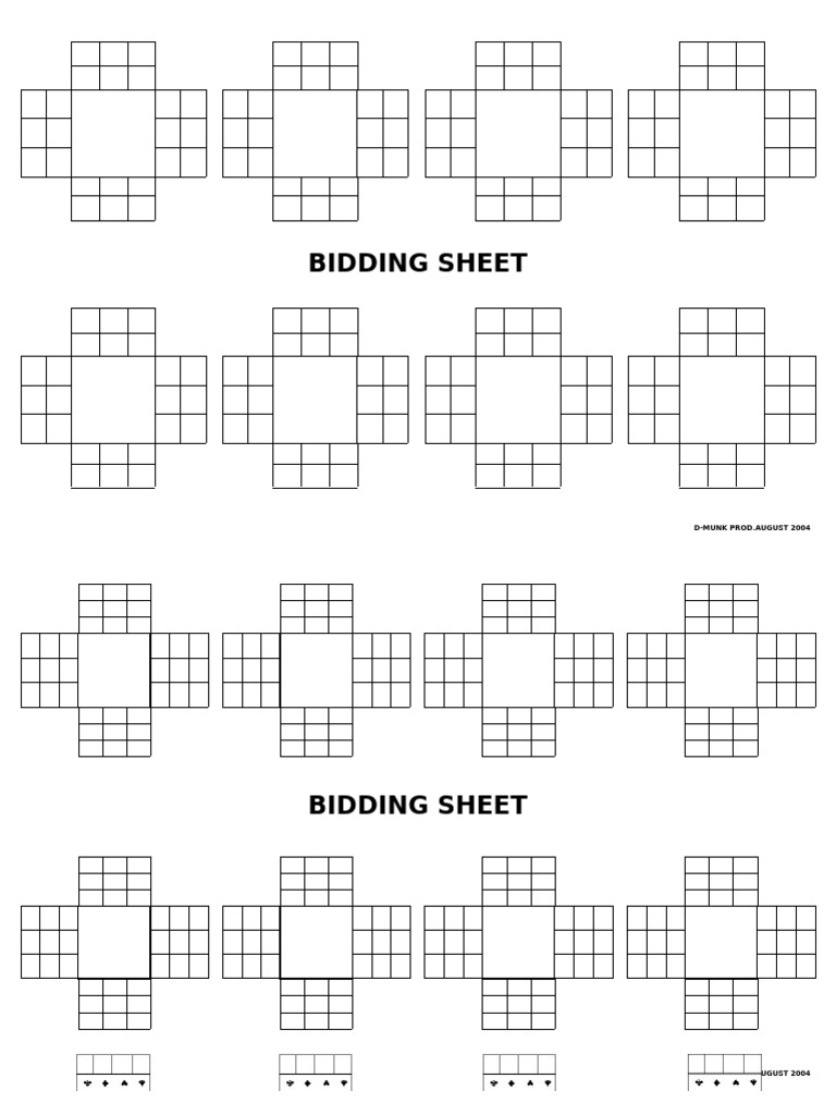 Bidding Sheet | PDF