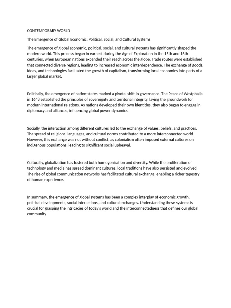 CONTEMPORARY WORLD 2 | PDF